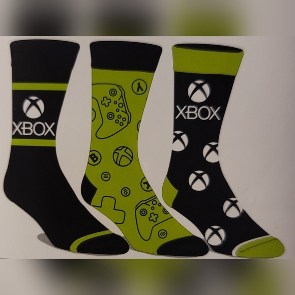 Microsoft | Underwear & Socks | Xbox Men Crew Socks 3 Pack Fits Shoe ...
